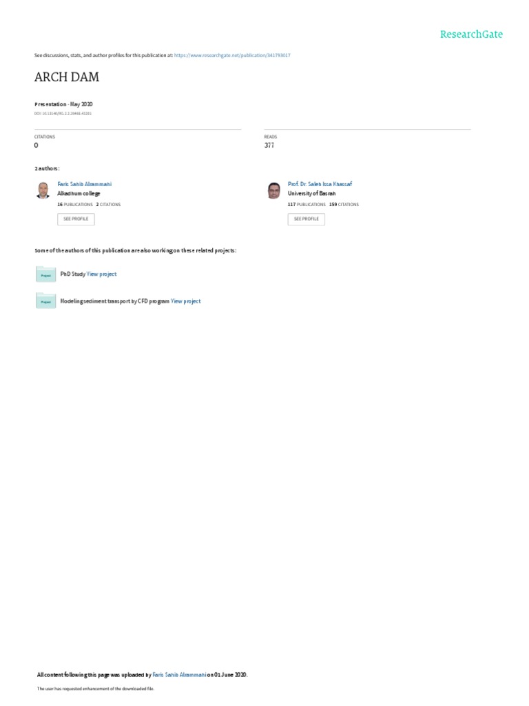 Arch Dams | PDF | Dam | Civil Engineering