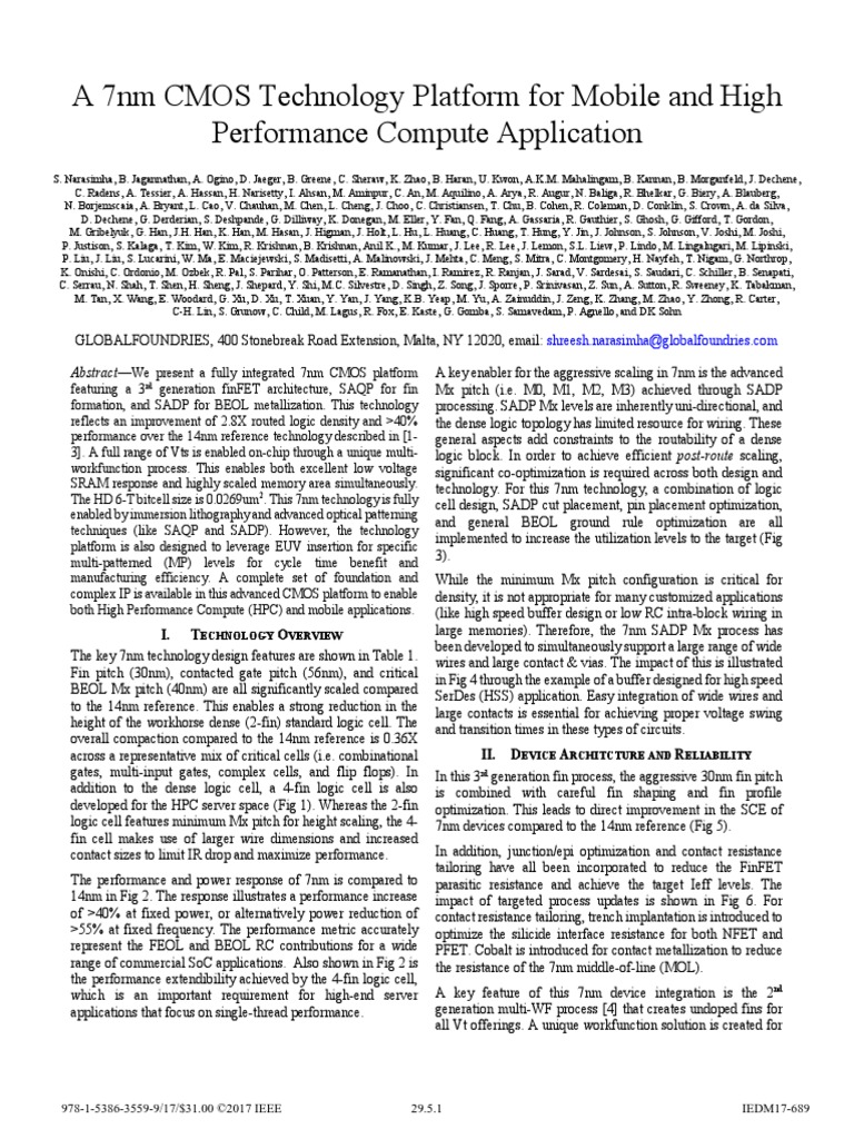 7 NM | PDF | Semiconductors | Electronics