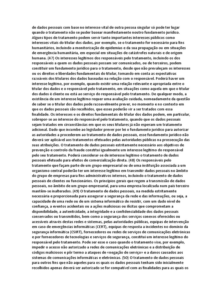 Regulamento Da Proteção de de Dados 3 | PDF | Interesse público | União ... Regulamento Da Proteção de de Dados 3 | PDF | Interesse público | União ...