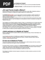 Batalla de Puebla (Historia) | PDF | Operaciones militares | Guerra de ...
