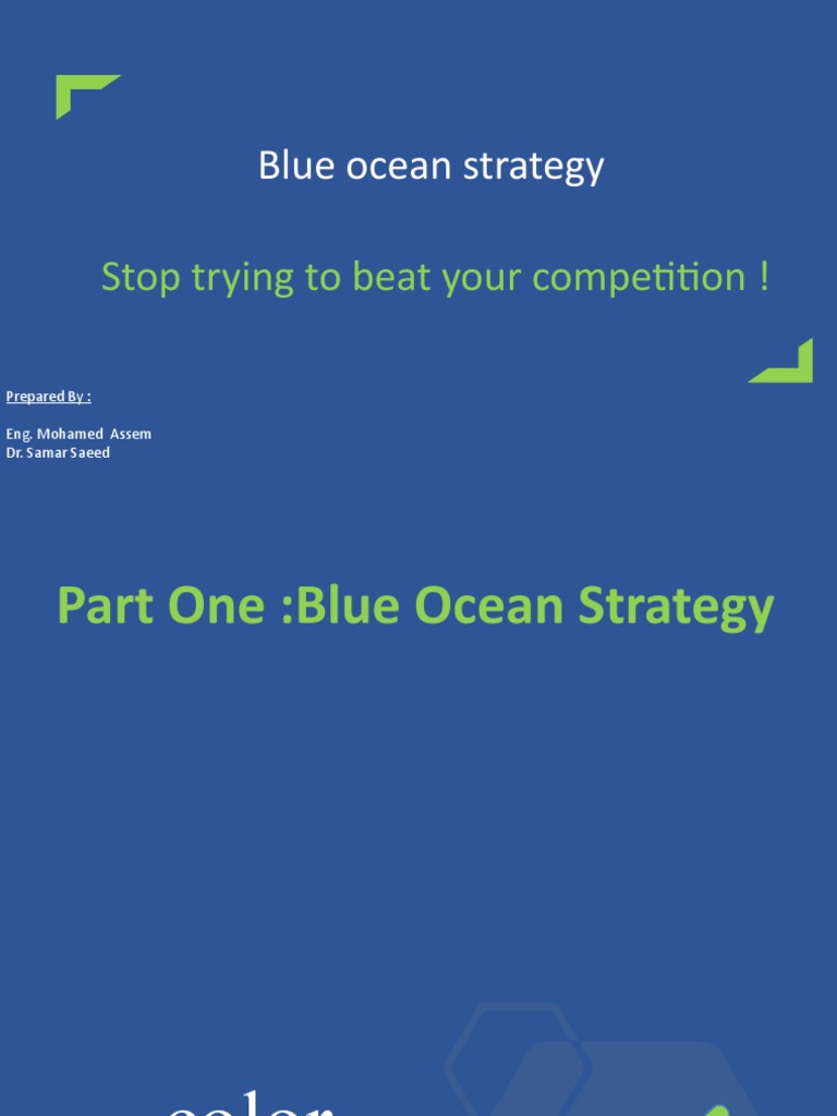 Blue Ocean Strategy: Innovate & Compete | PDF