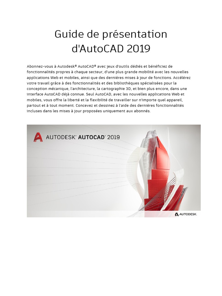 AutoCAD 2019 Preview Guide | PDF | AutoCAD | Application