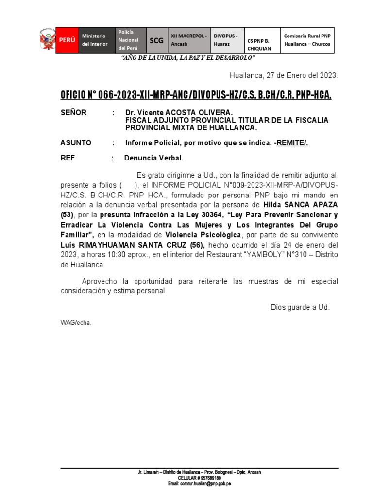 Oficio Remite Documentos | PDF | Eventos políticos | Gobierno