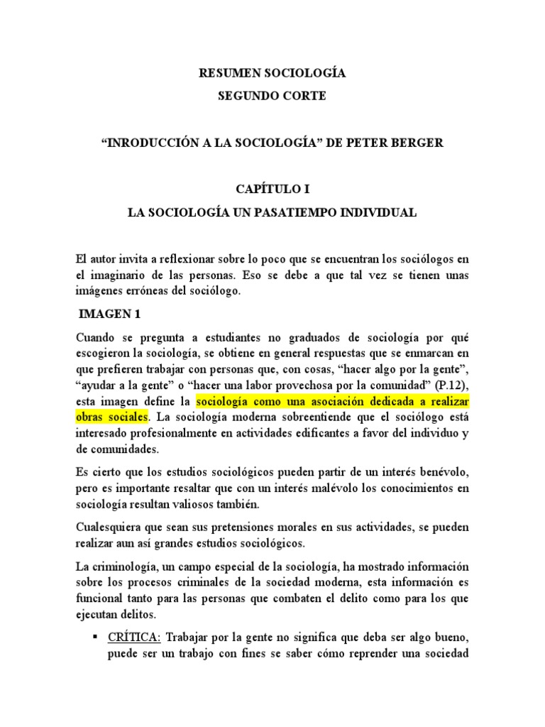 Resumen Sociología | PDF | Sociología | Sociedad