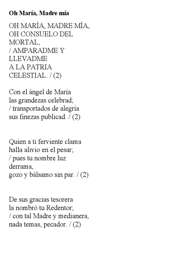 Oh María | PDF | Religión y espiritualidad