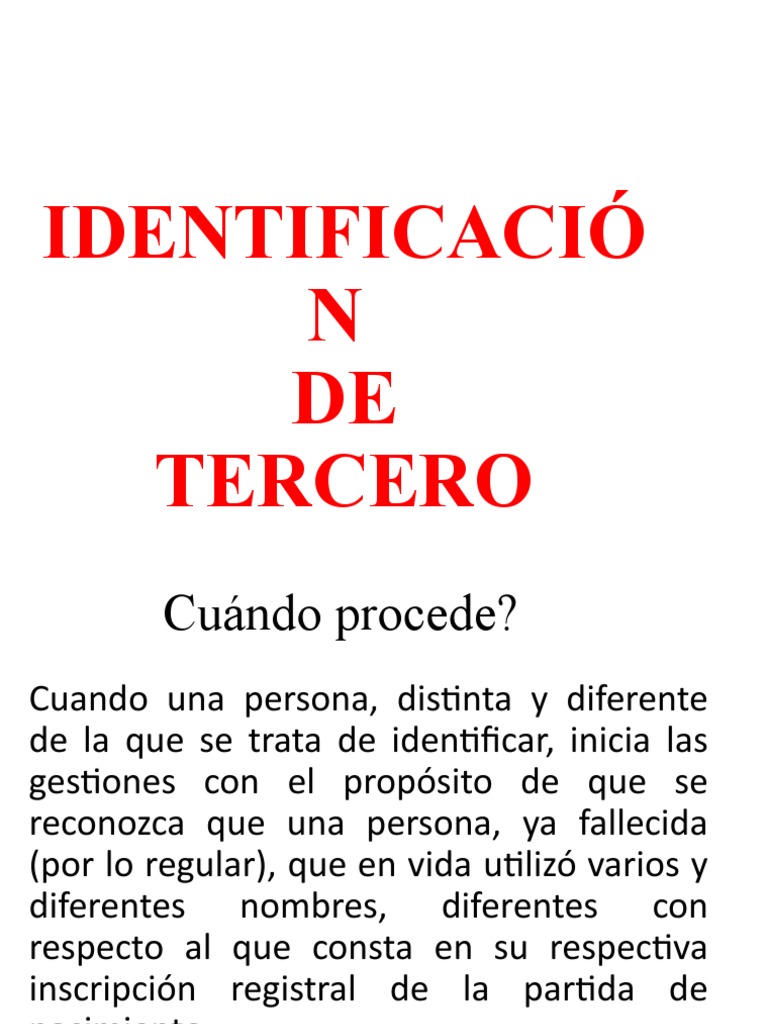 Identificación de Tercero | PDF | Gobierno | Justicia