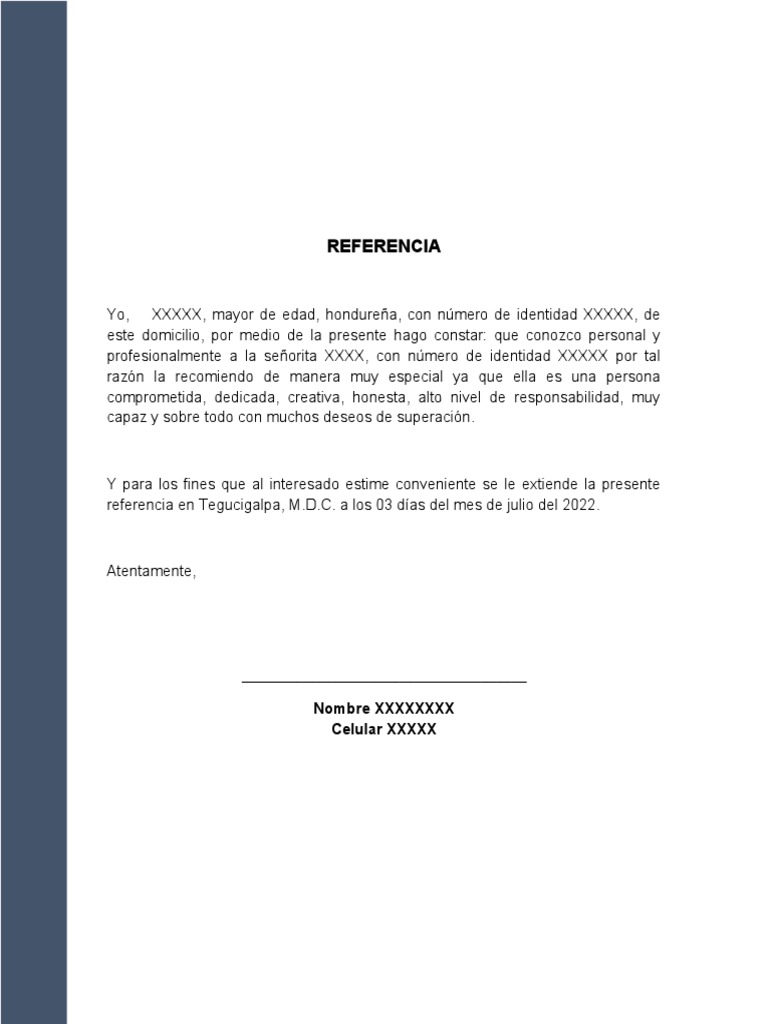 Referencia Personal | PDF