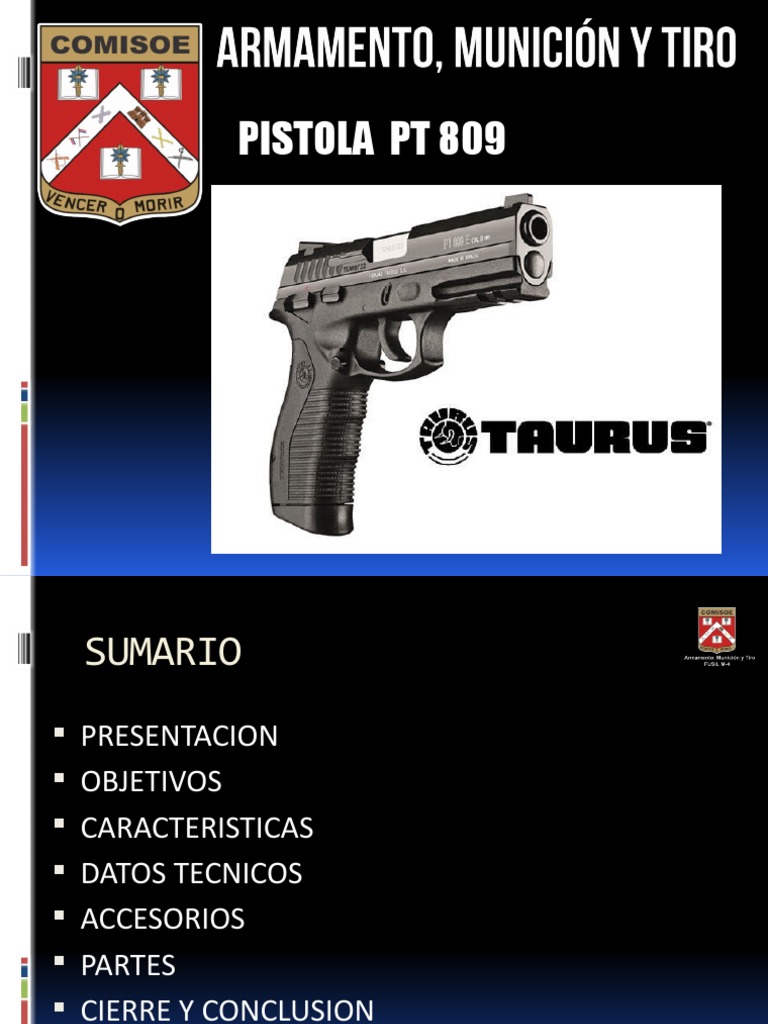 Pistora Taurus PT 809 | PDF