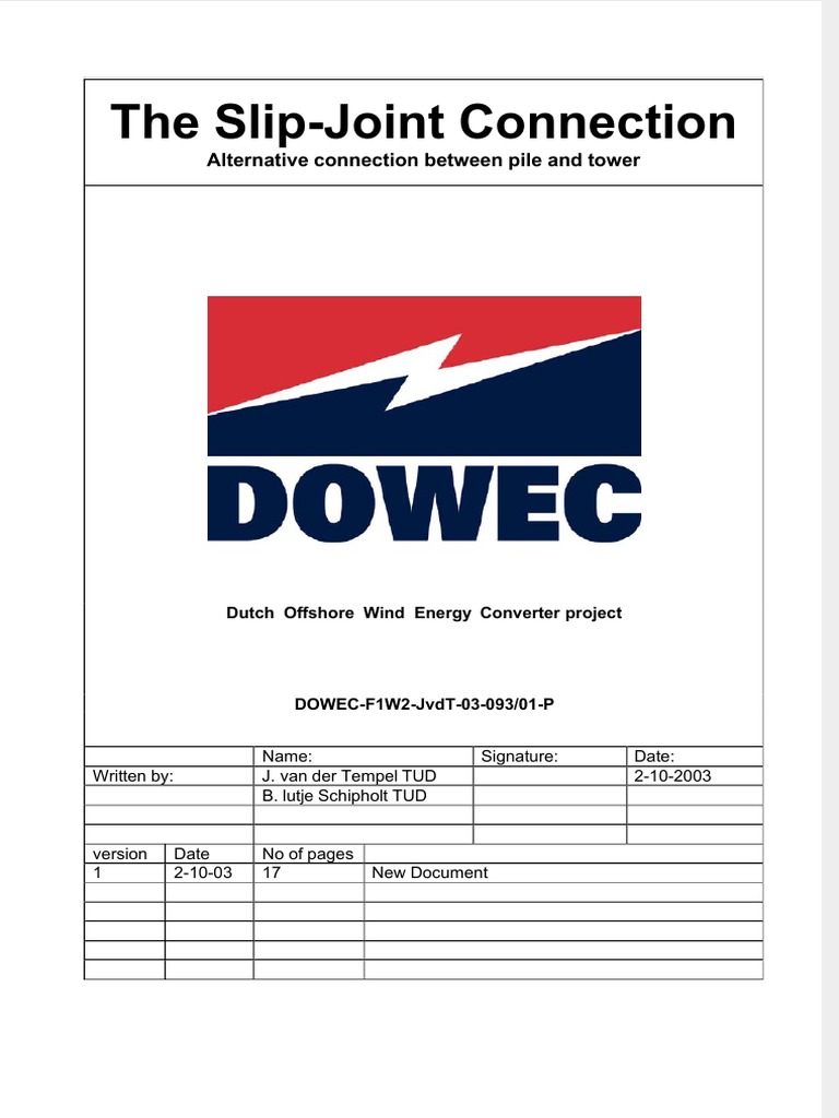 Slip-Joint Connection in Offshore Wind | PDF | Offshore Wind Power ...
