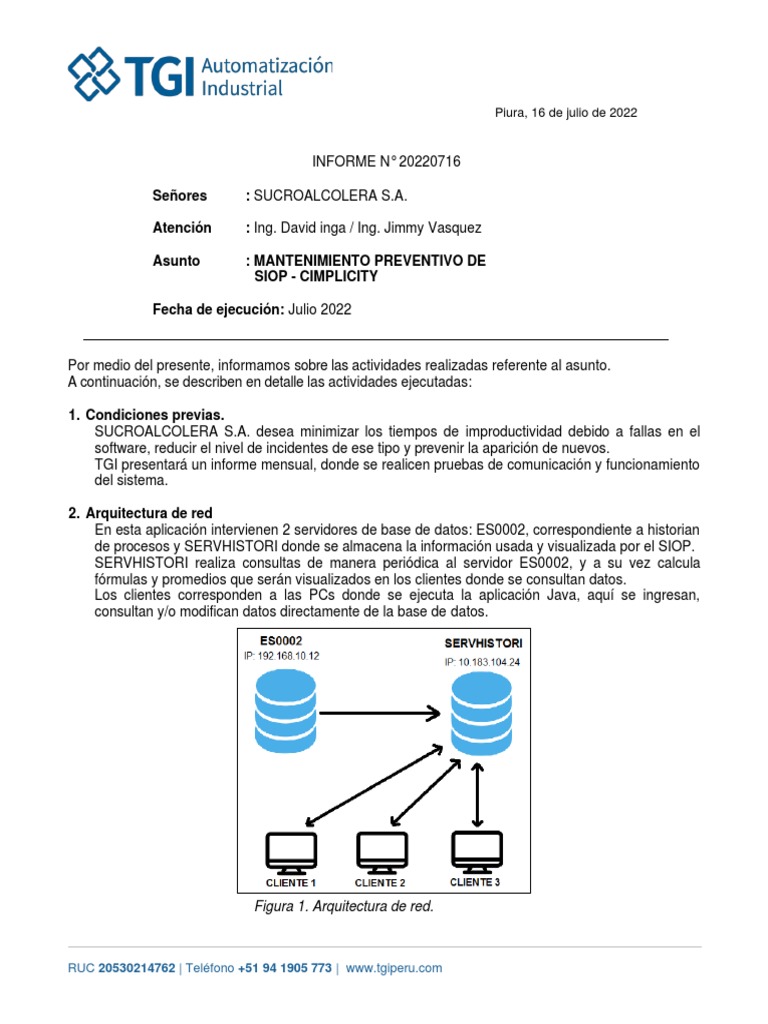 Informe 20220718 Siop | PDF | Bases de datos | SQL