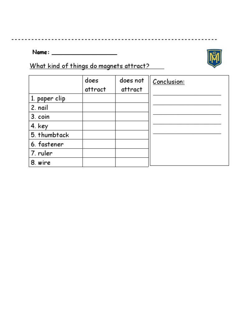 Scientific Method With Magnets | PDF | Games & Activities | Home & Garden