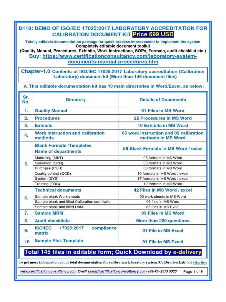 Calibration Lab Accreditation Documents | PDF | Verification And ...