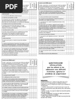Questionnaire Comportemental Conners pour Enseignants | PDF | Échecs