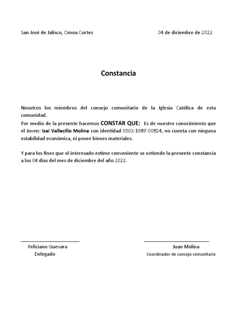 Constancia Is A I | PDF | Ciencias sociales | Relaciones personales ...