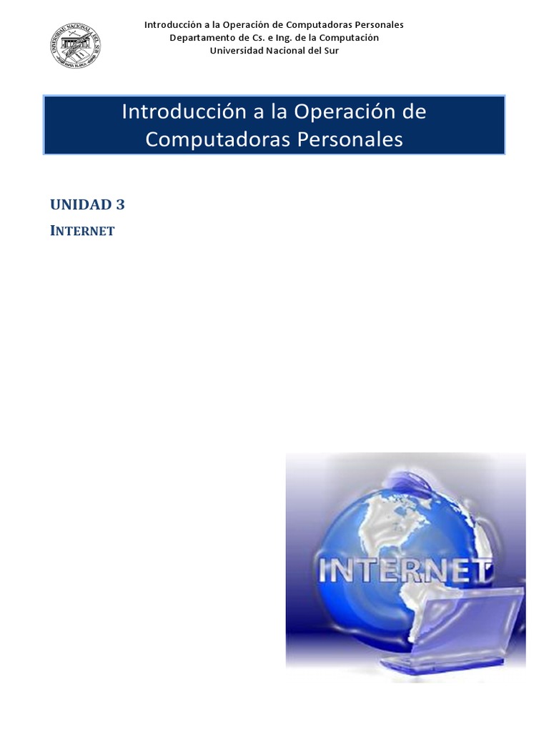Unidad 3 - Internet | PDF | Internet | Red mundial