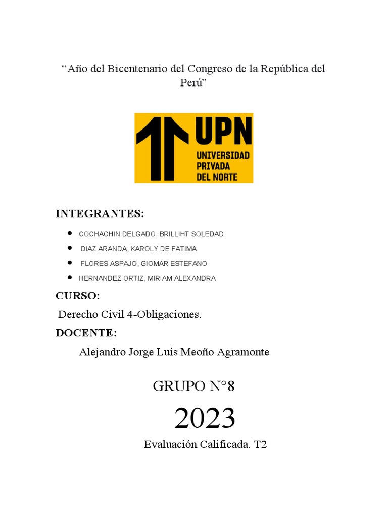 T2 Derecho de Obligaciones - Hernández Ortiz Miriam Alexandra | PDF ...