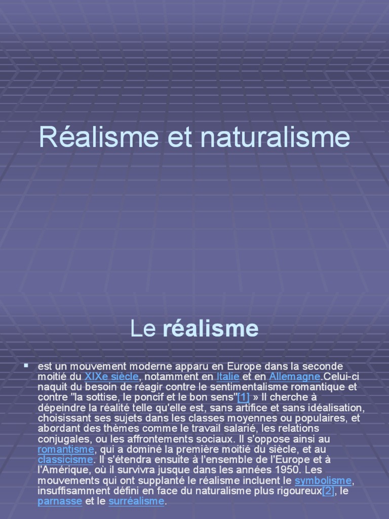Realism Us | PDF | Réalisme (littérature) | Émile Zola