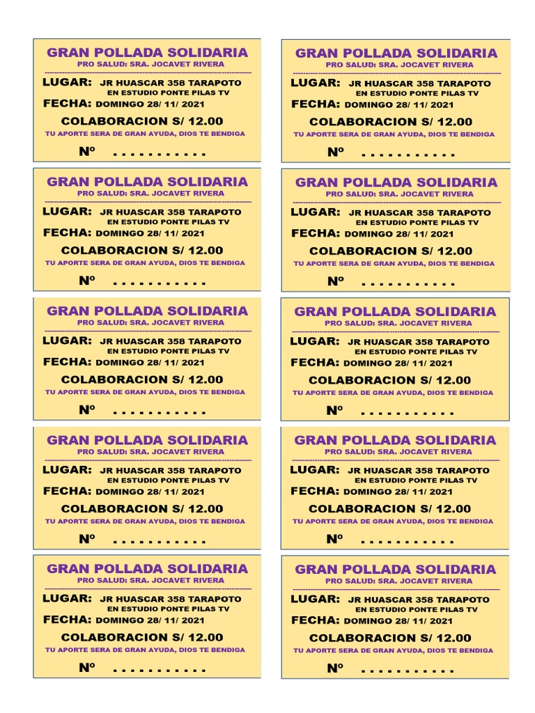 POLLADA SOLIDARIA | PDF