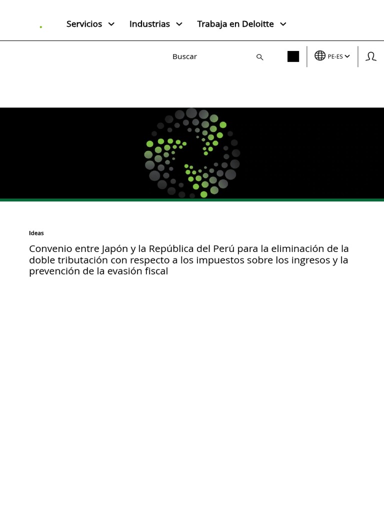 Convenio Entre Japón y La República Del Perú - Deloitte Perú - Tax ...