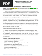 Past and Past Continuous Reading Comprehension | PDF | Linguistics ...