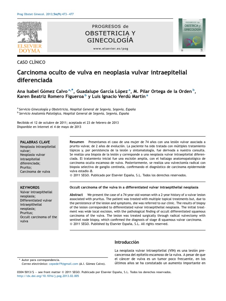 Obstetricia Y Ginecolog: Caso Cli Nico | PDF | Cáncer | Especialidades Medicas