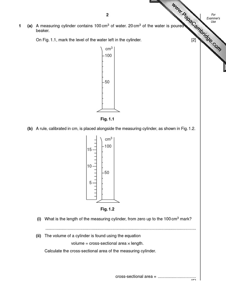 Form 4 Area, Volume and Density Q5 | PDF