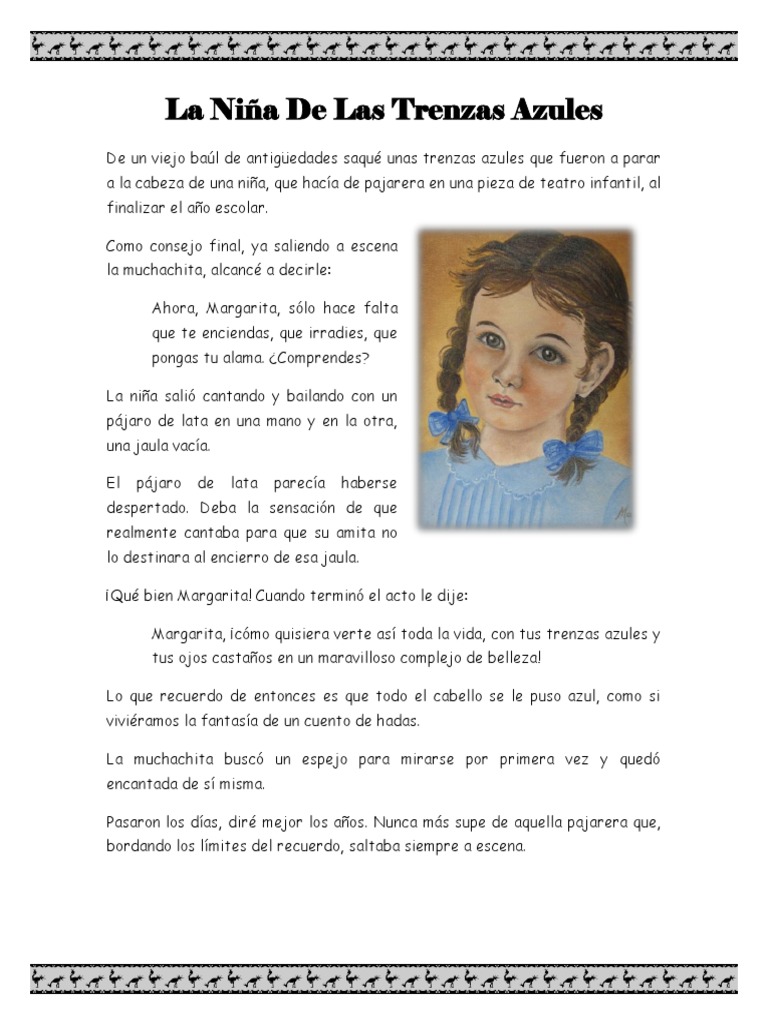 La Niña De Las Trenzas Azules | PDF