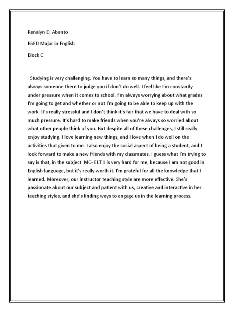 Journal Entry 1 | PDF