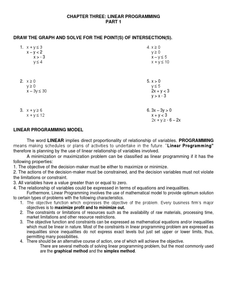 Linear Programming Problems | PDF | Linear Programming | Mathematical ... Linear Programming Problems | PDF | Linear Programming | Mathematical ...