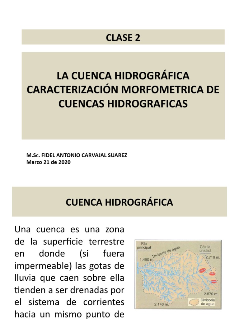 Caracterizacion Morfometrica de Cuencas Hidrograficas | PDF | Cuenca de drenaje | Precipitación
