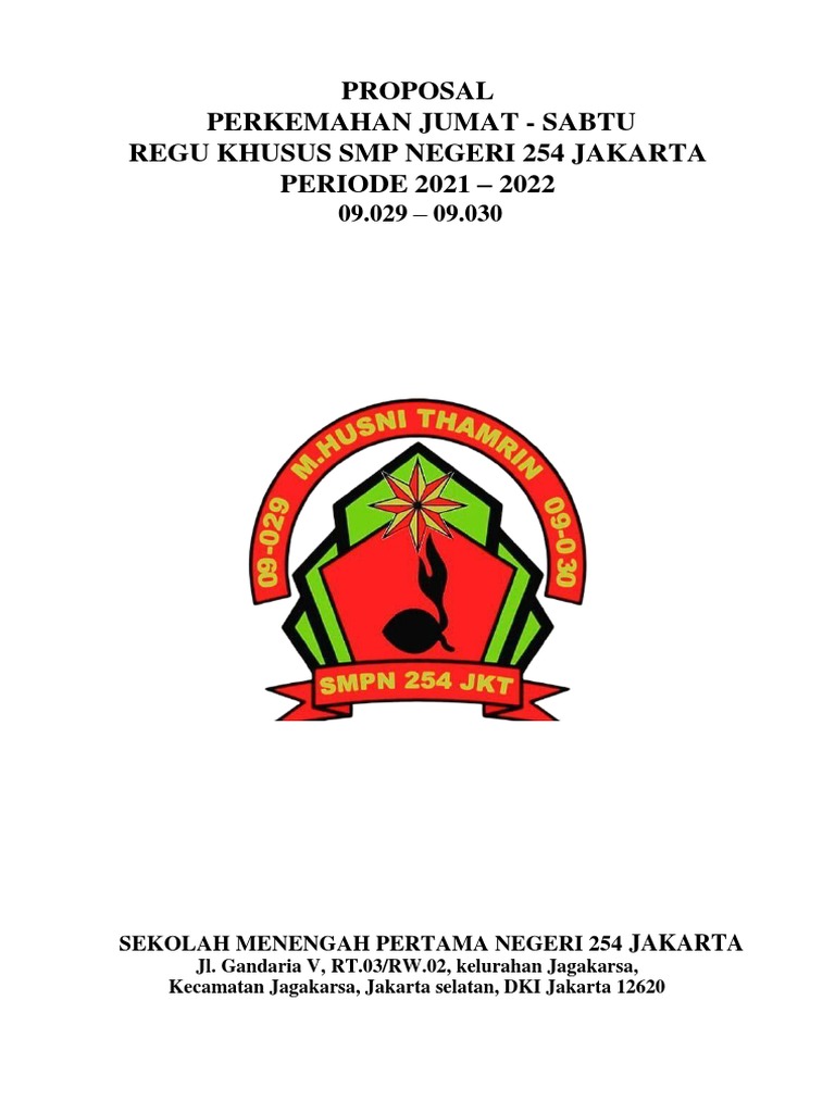Proposal Perkemahan SMPN 254 Jakarta | PDF