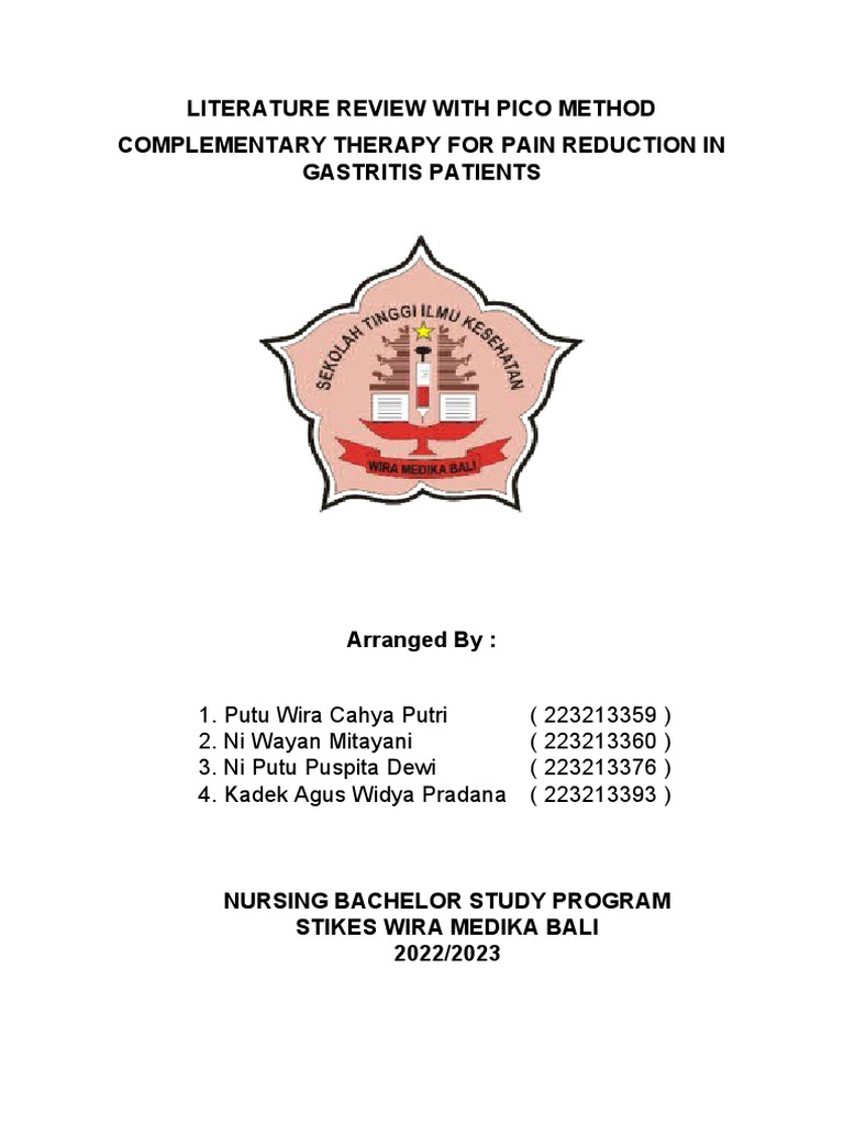 Literature Review With Pico Method | PDF | Therapy | Health Care