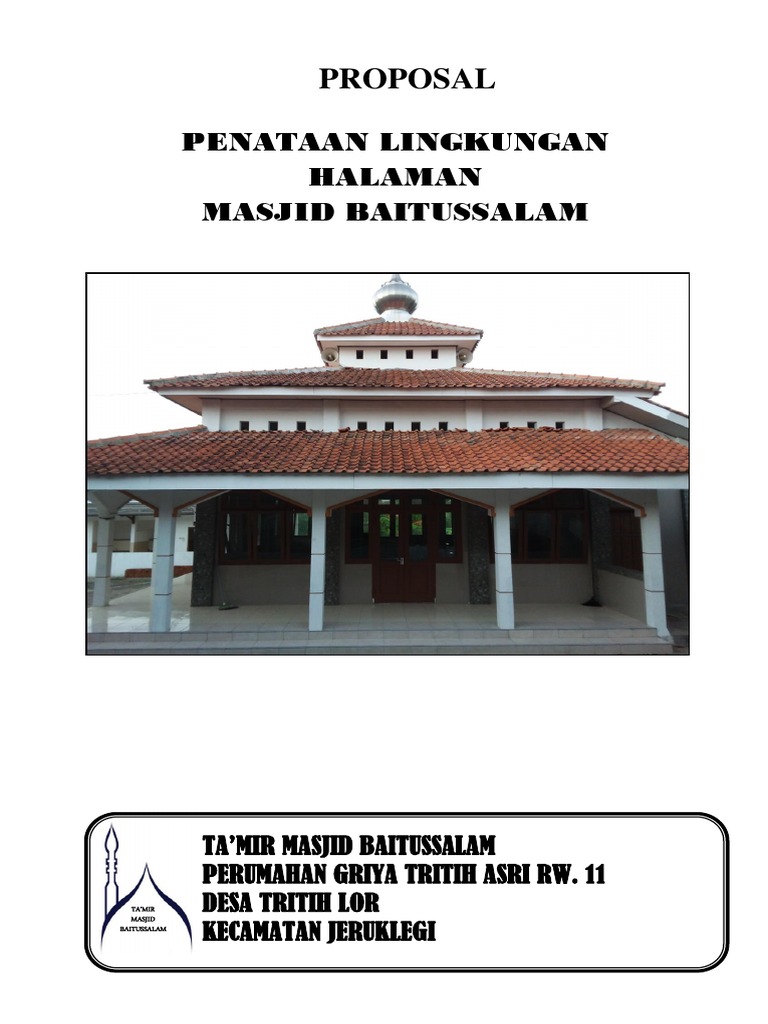 Proposal Ngecor Halaman Masjid Baitussalam SBI | PDF