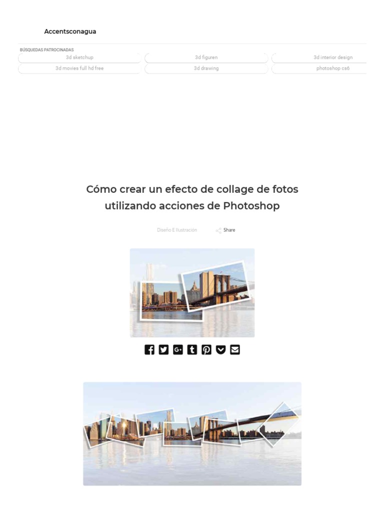 Cómo Crear Un Efecto de Collage de Fotos Utilizando Acciones de ...