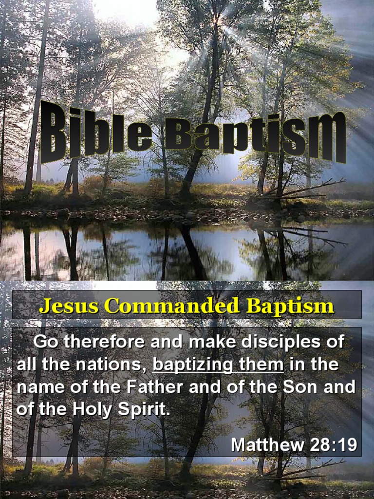 Bible Baptism | PDF | Baptism | Jesus