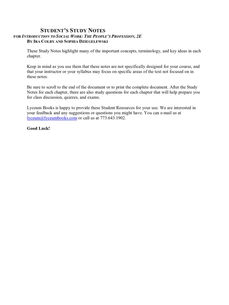 Intro To Social Work Res | PDF | Social Work | Welfare