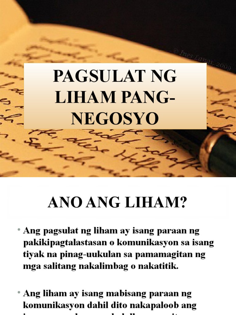 Liham Pang Negosyo | PDF