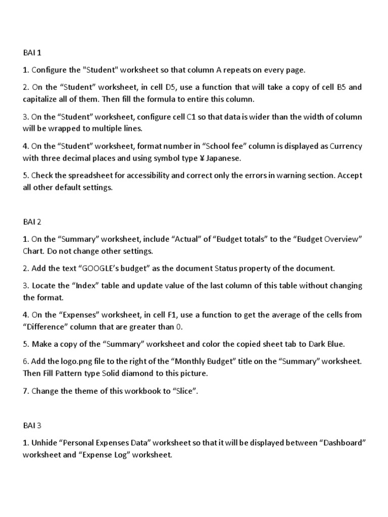 De Thi 2 | PDF | Worksheet | Spreadsheet