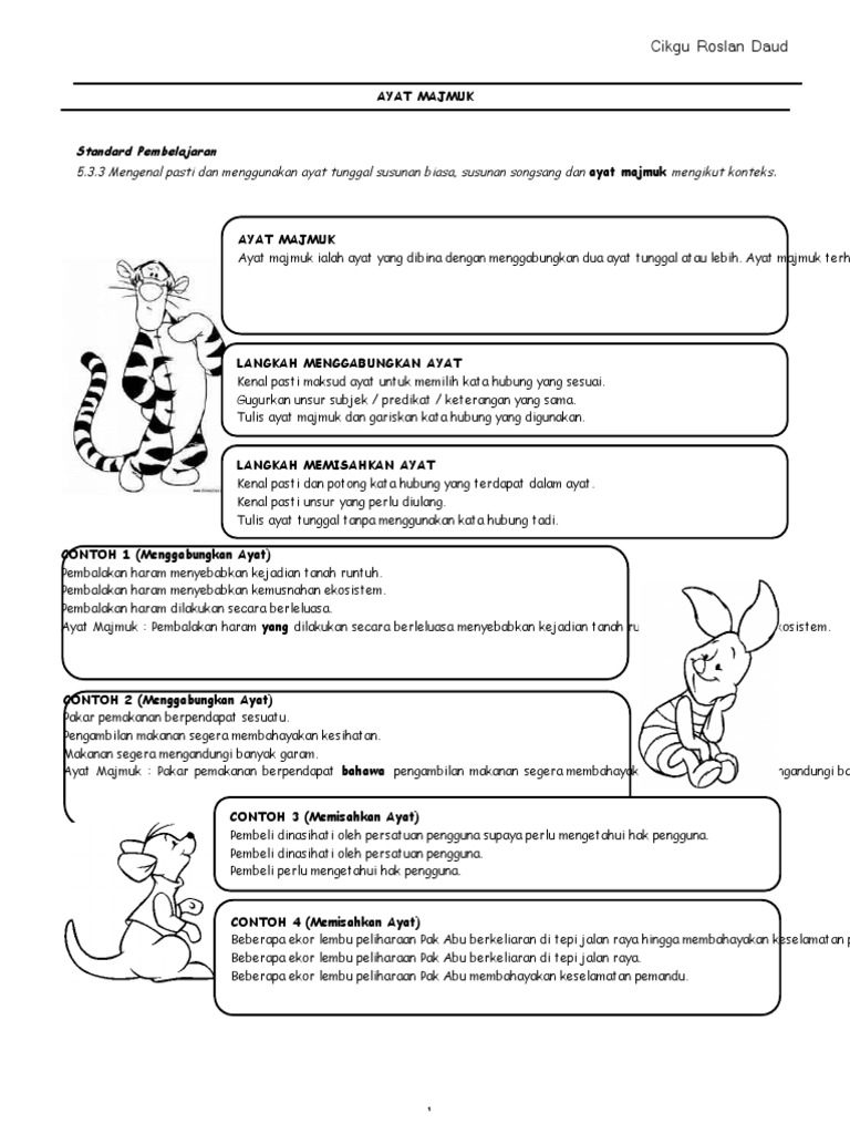 Tatabahasa Ayat Majmuk | PDF