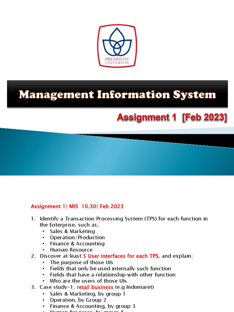 PU MIS 4 - Assignment 1 - Ms-6feb23 | PDF | Cognitive Science | Systems Science