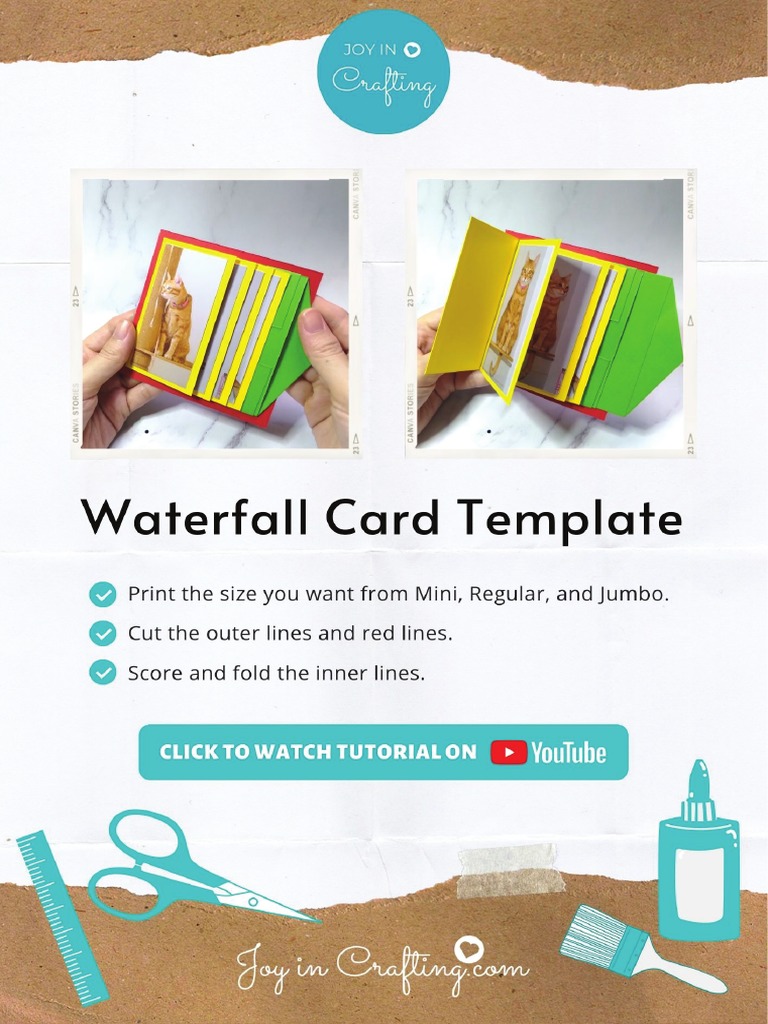 Waterfall Card Template Collection | PDF