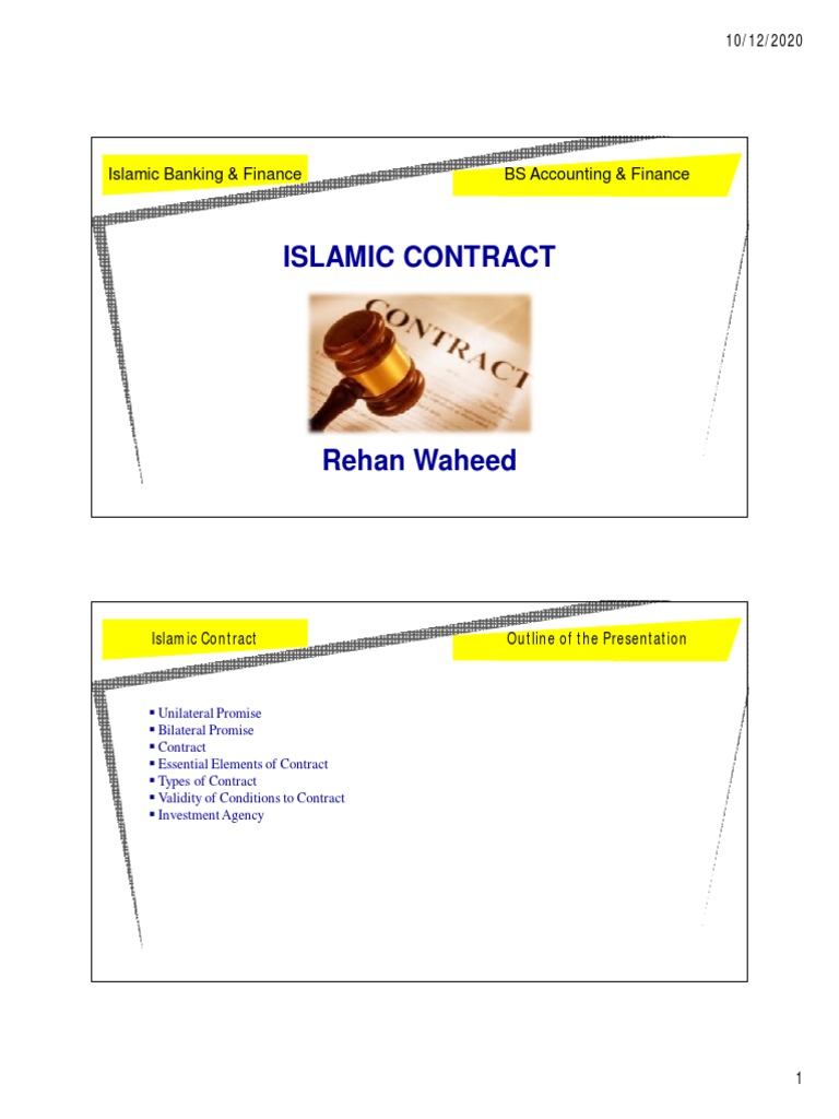 Rehmanwaheed 3180 17836 2 6. Islamic Contract | PDF | Jurisprudence | Islamic Jurisprudence
