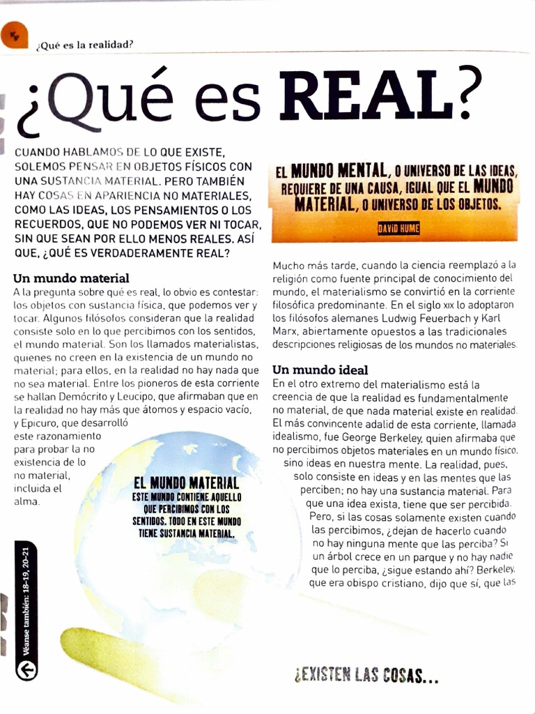 4 ¿Qué Es Real | PDF | Materialismo | Realidad