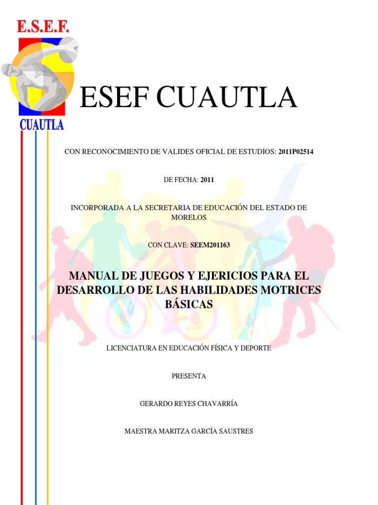 Manual de Juegos y Ejercicios Para El Desarrollo de Las Habilidades Motrices Básicas | PDF ...