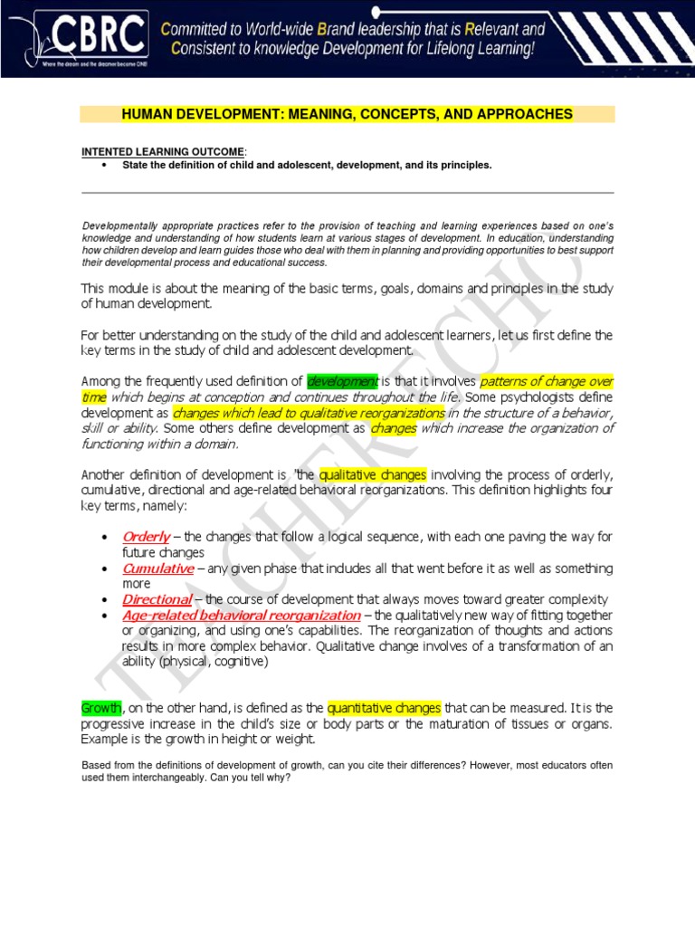 Module (Profed) | PDF | Developmental Psychology | Adolescence