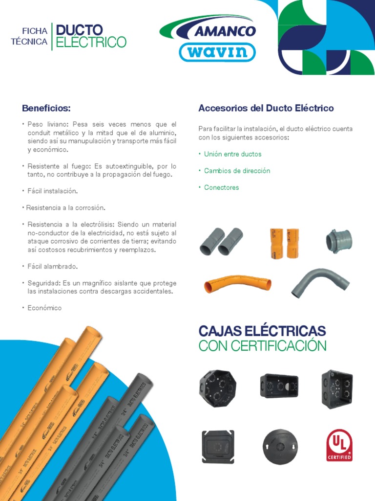 Ficha-T Ducto Electrico | PDF | Tubería (transporte de fluidos ...