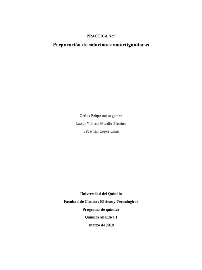Soluciones Amortiguadoras | PDF | Solución tampón | Constante de ...