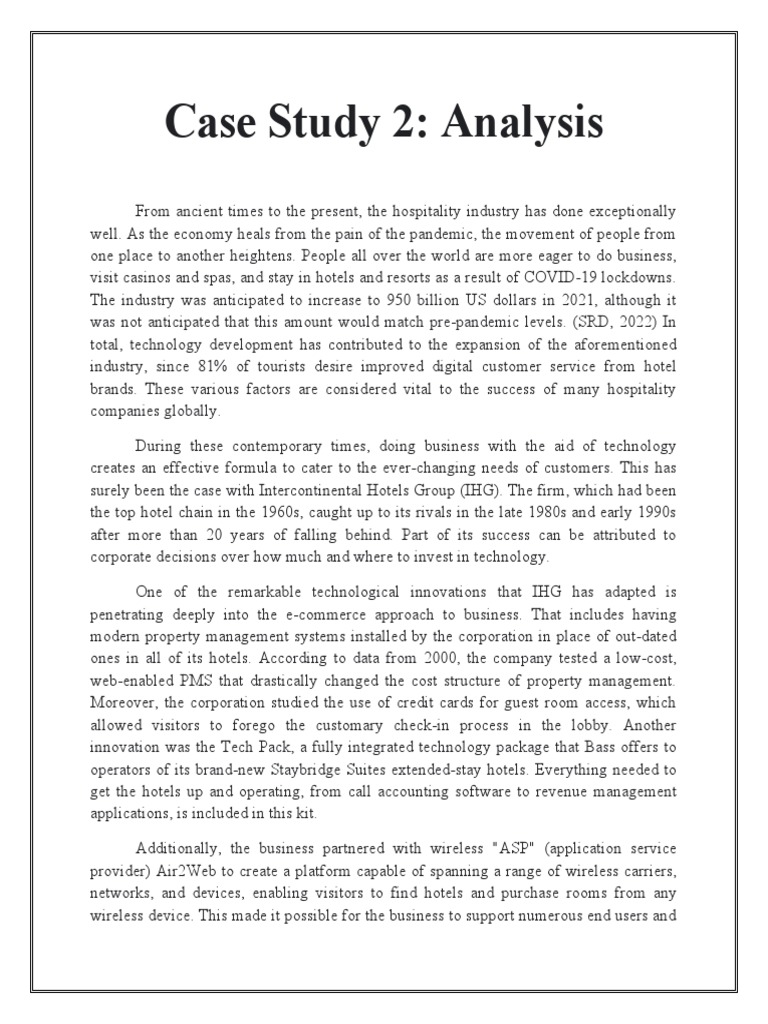 Case Study Analysis 2 - Harlou | PDF | Bluetooth | Hotel