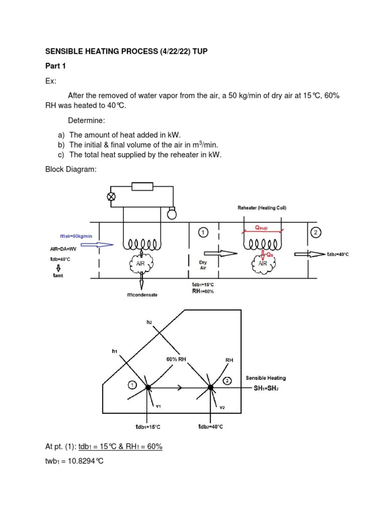 Sensible Heating and Cooling Calculations: Determining Heat Quantities, Air Properties, and ...
