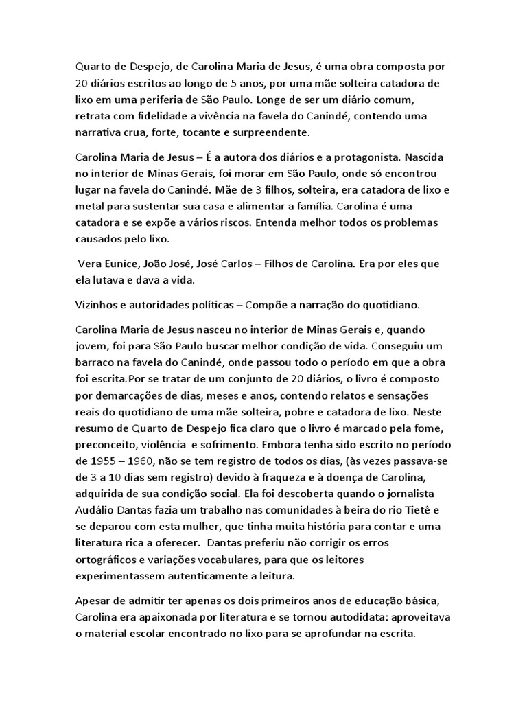 Quarto de Despejo | PDF